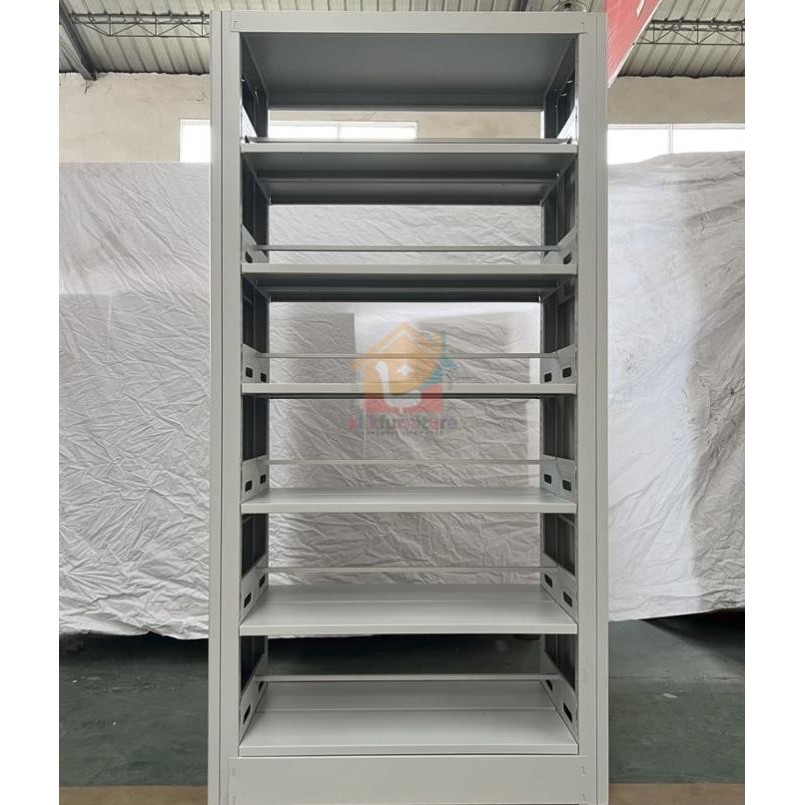 Jual Sale! Rak Buku Perpustakaan Besi Library Book Rack 2 Sisi Hbs002 ...