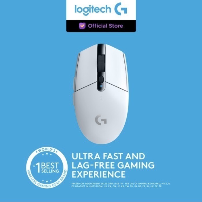 Jual LOGITECH G304 Putih LIGHTSPEED WIRELESS GAMING MOUSE WHITE G 304 ...
