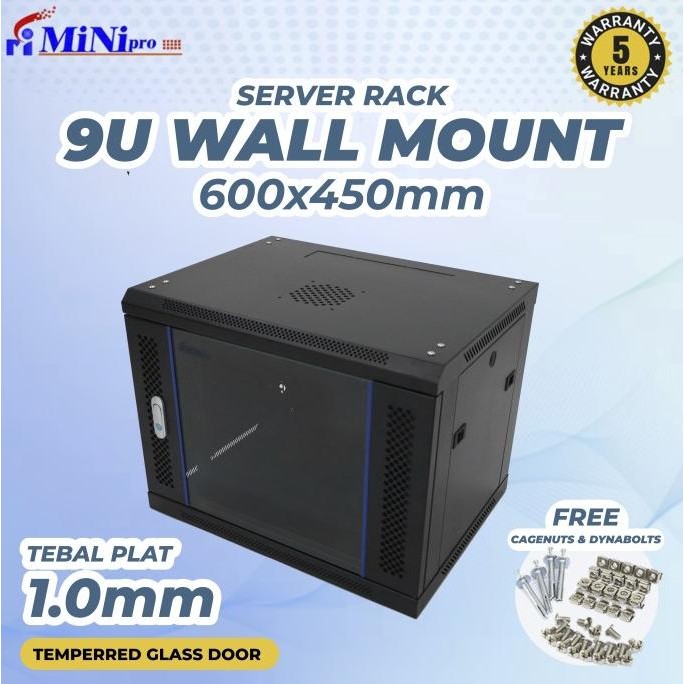 Jual CO RACK SERVER 9U WALL MOUNT 600x450mm | Shopee Indonesia