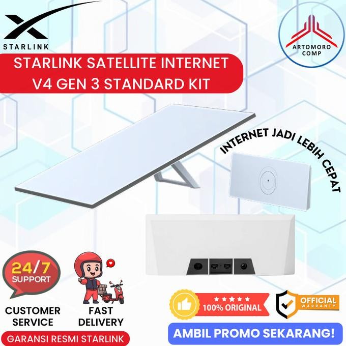 Jual CO STARLINK Standar V4 GEN 3 Internet Satellite Router Kit Dual ...