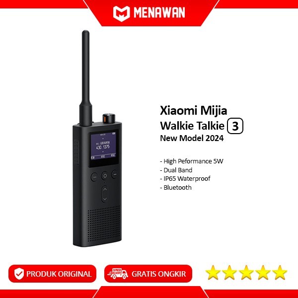 Jual Xiaomi Mijia Walkie Talkie 3 Dual Band Ip65 Waterproof Ht Radio ...