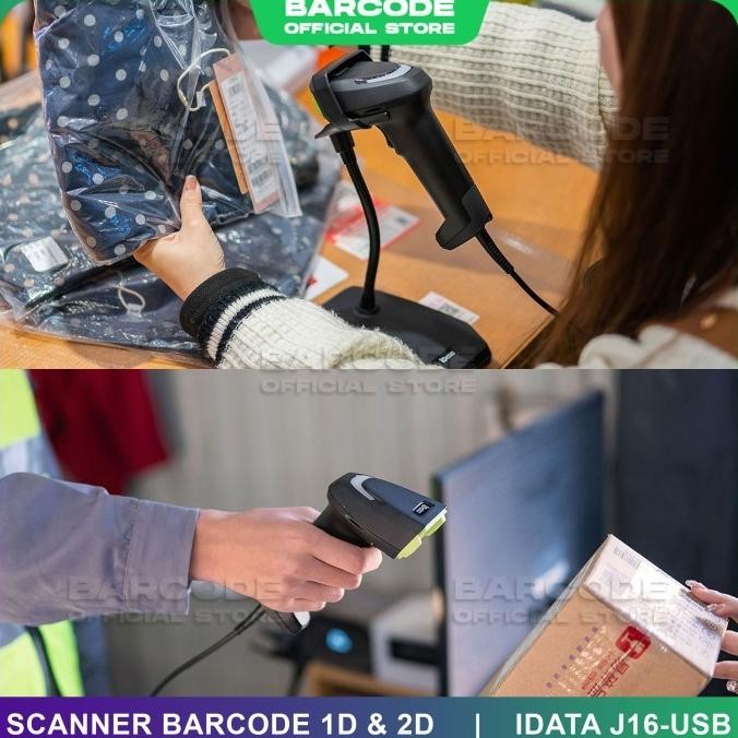 Jual Idata J16 Scanner Barcode 2D Handheld Industrial Scan Qr Code Usb | Shopee Indonesia