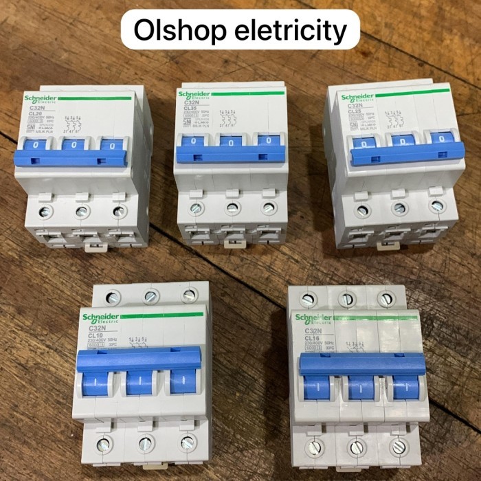 Jual MCB 3 Phase Schneider Original PLN 10A 16A 20A 25A 35A | Shopee ...