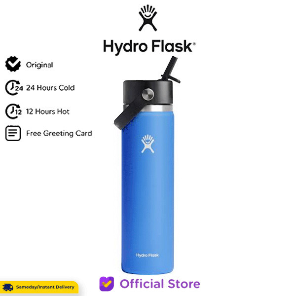 Jual Hydro Flask 24oz Wide Mouth with Flex Straw Cap - Bottle - Cascade ...