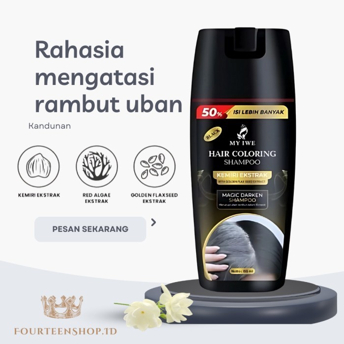 Jual My Iwe Shampo Penghilang Uban Permanen Asli Original > Penghilang ...
