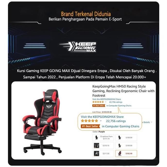 Jual Kursi Gaming/ Gaming Chair / Kursi Santai Kursi Gamers / Kursi Gamer / Kursui Putar / Kursi ...