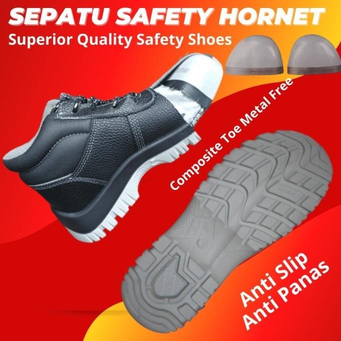 Jual Produk Baru!! Sepatu Safety Shoes Hornet Composite Toe Metal Free ...