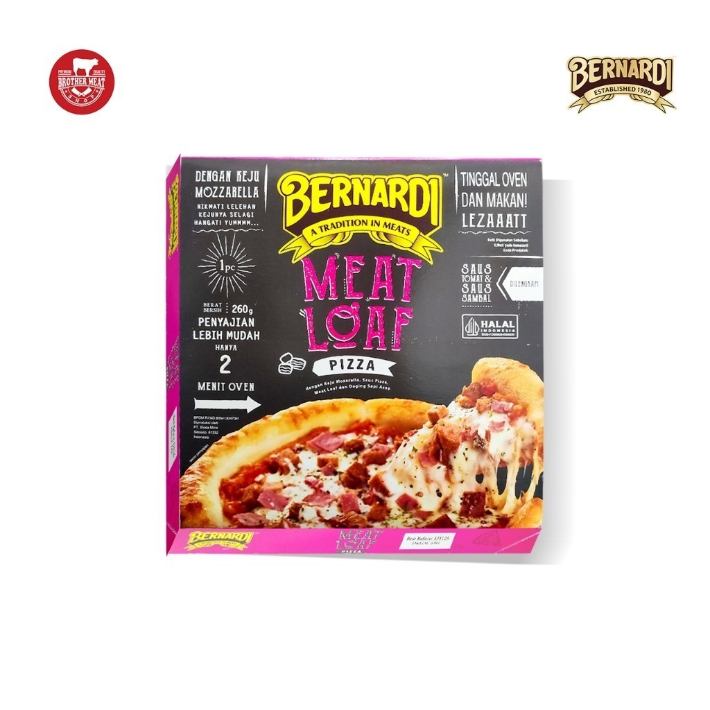 Jual BERNARDI Meat Loaf Pizza Frozen 260gr - Brothermeatshop | Shopee ...