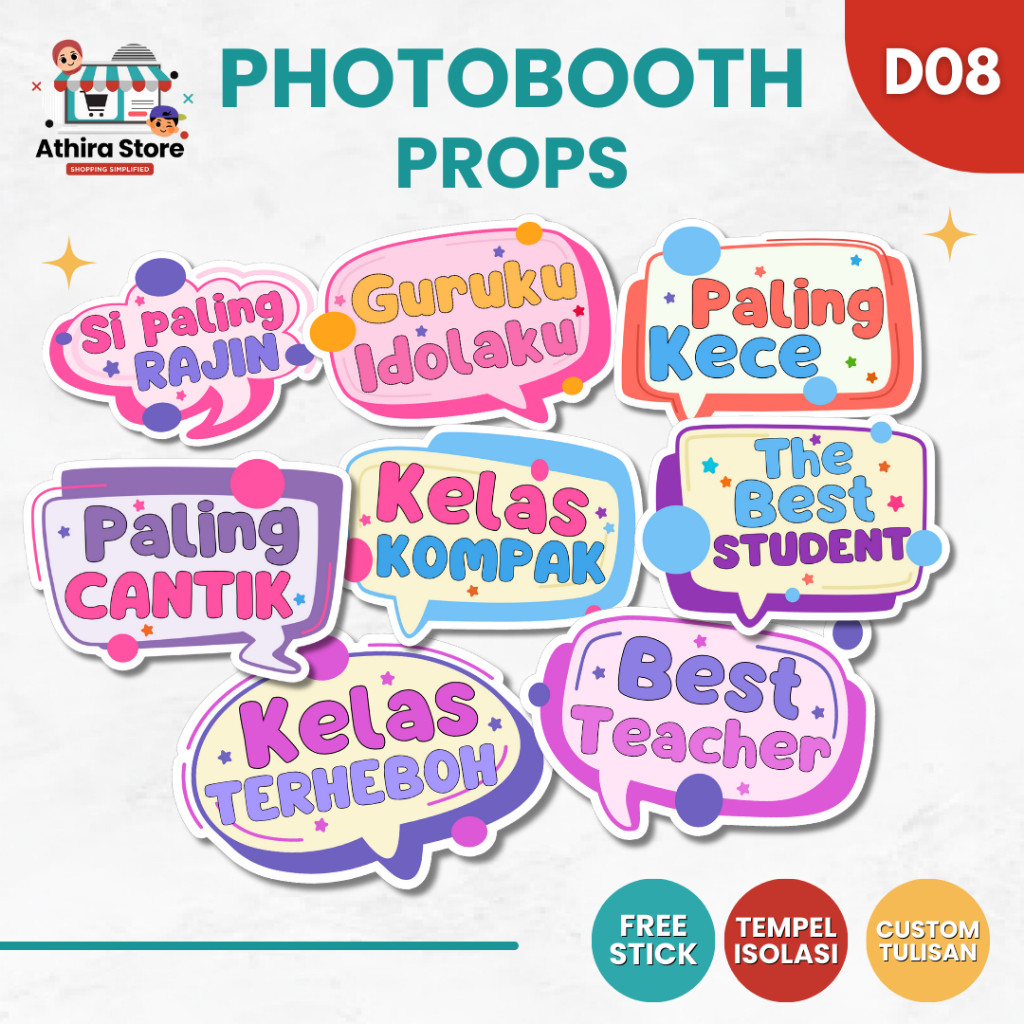 Jual D08 Photobooth props classmate school tema sekolah / photo booth ...