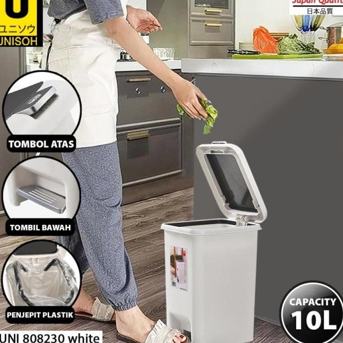 Jual Unisoh Tempat Sampah Injak Segi 10 Liter Original Dan Terpercaya | Shopee Indonesia