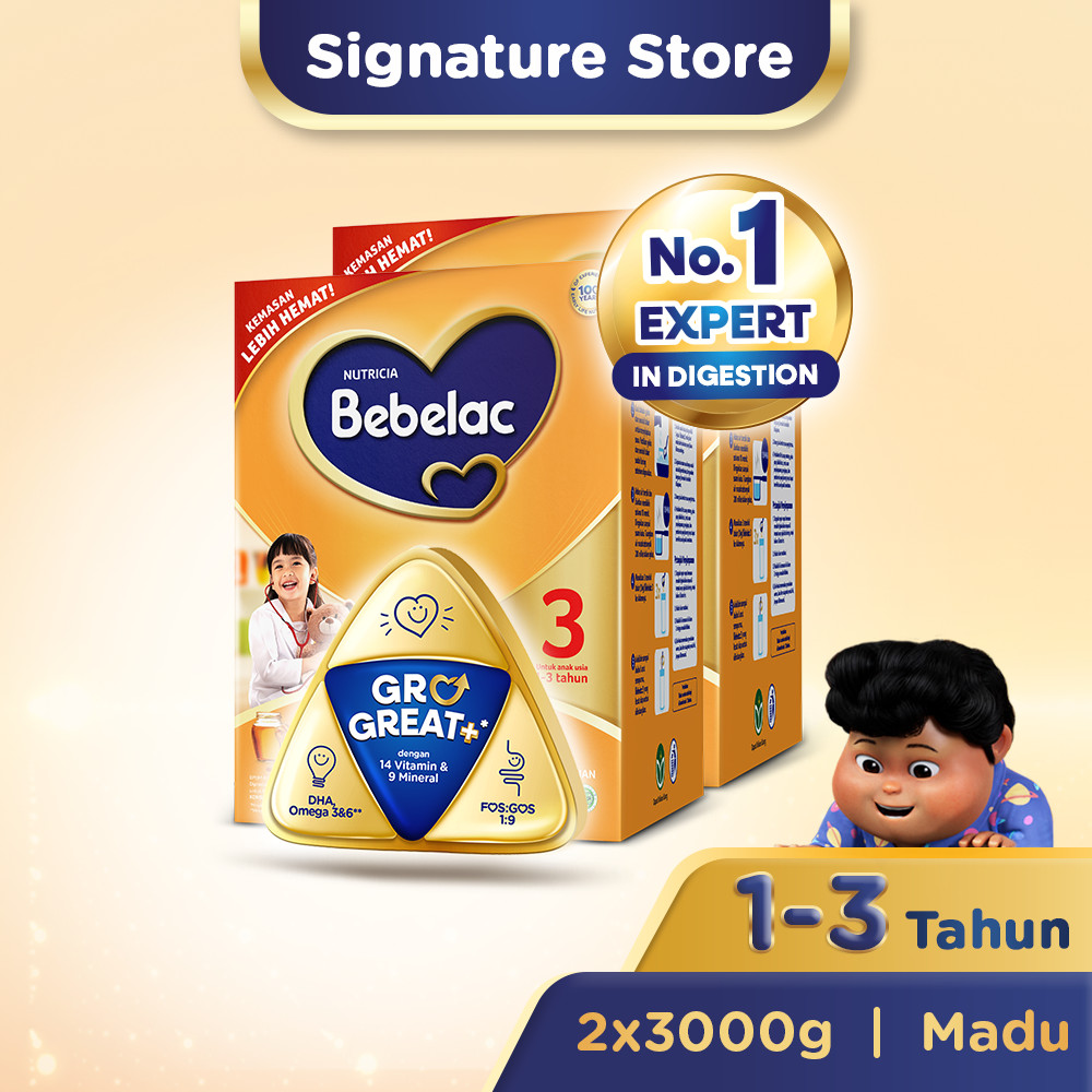 Jual Bebelac 3 Madu Susu Pertumbuhan Bubuk 3000 gr x 2 | Shopee Indonesia