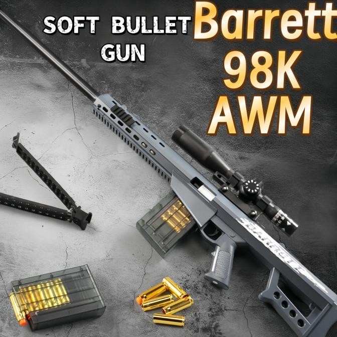 Jual TERLARIS - 98K Simulasi Shell Melempar Soft Bullet Gun Toy Gun Model Pistol Simulasi AWM ...