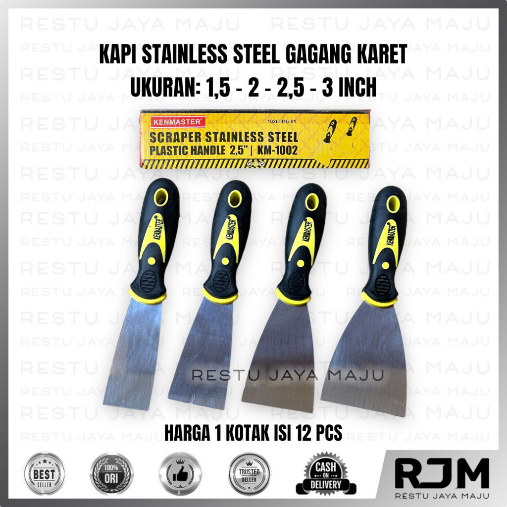 Jual [12 pcs] KENMASTER Kapi Stainless Steel Gg Fiber 1,5 2 2,5 3 ...