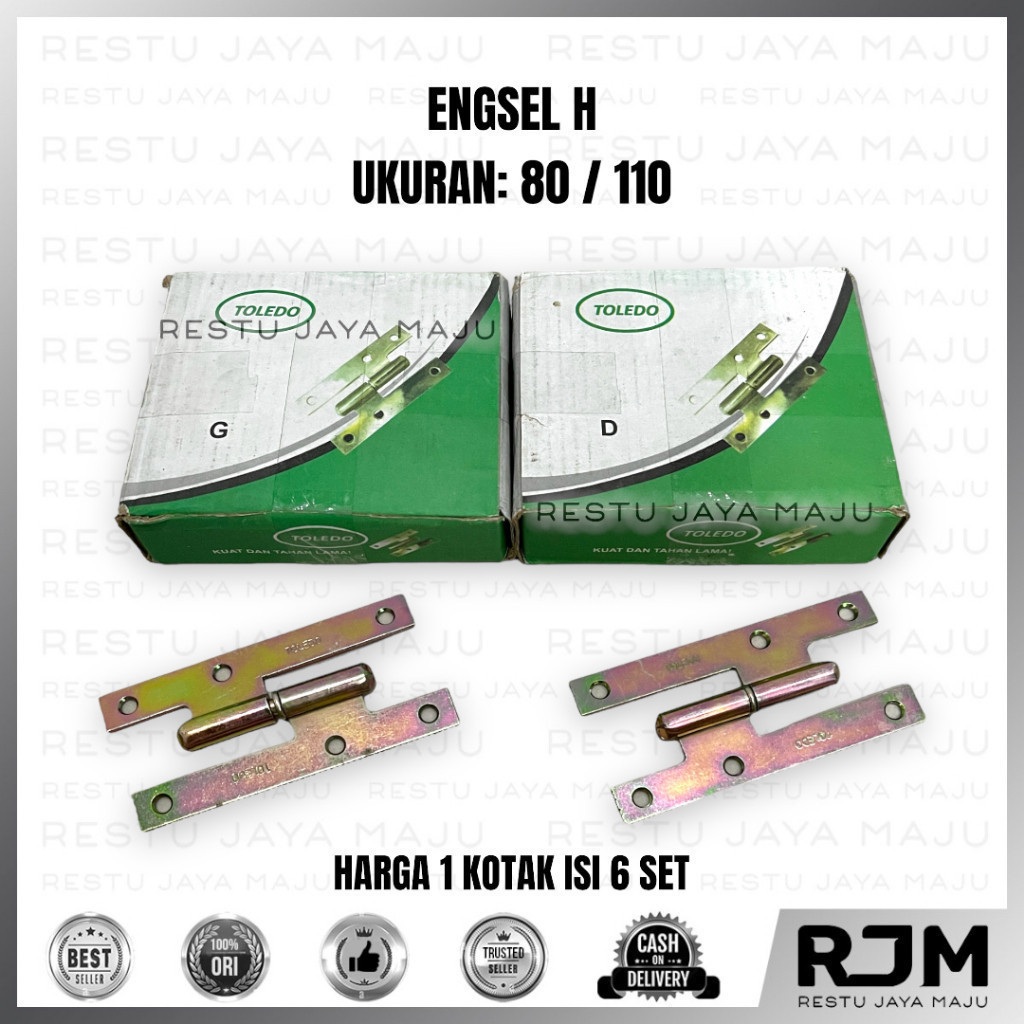 Jual [12 set] TOLEDO Engsel H 80 110 Engsel Pintu Cabut Copot rj ...