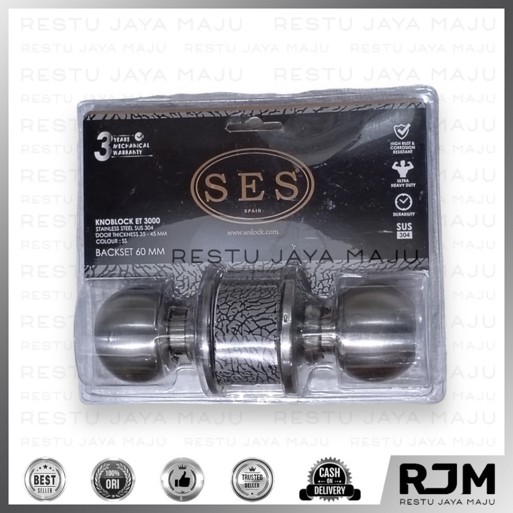 Jual SES Kunci Bulat Stainless SUS 304 Handle Pegangan Pintu Kamar ...
