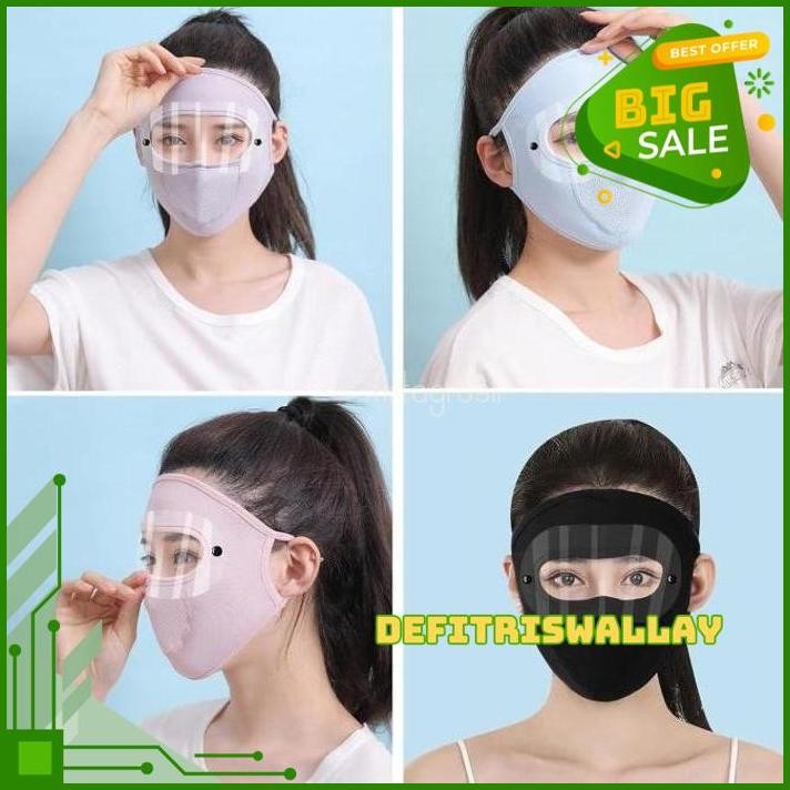 Jual 2IN1 MASKER BALACLAVA TOPI KACAMATA BENING PELINDUNG MAKE UP WAJAH ...