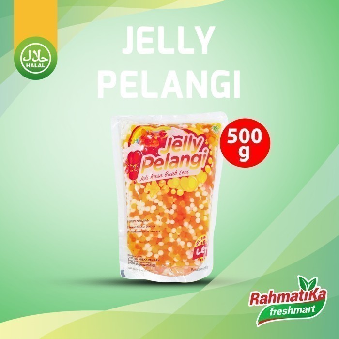 Jual Jelly Pelangi Bubble / Jeli Rasa Buah Leci Bubble 500 gr (Pouch ...