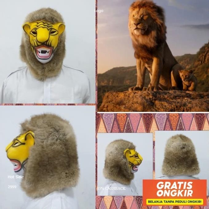Jual Topeng Singa Anak Dewasa /Topeng Harimau Macan Stock | Shopee Indonesia