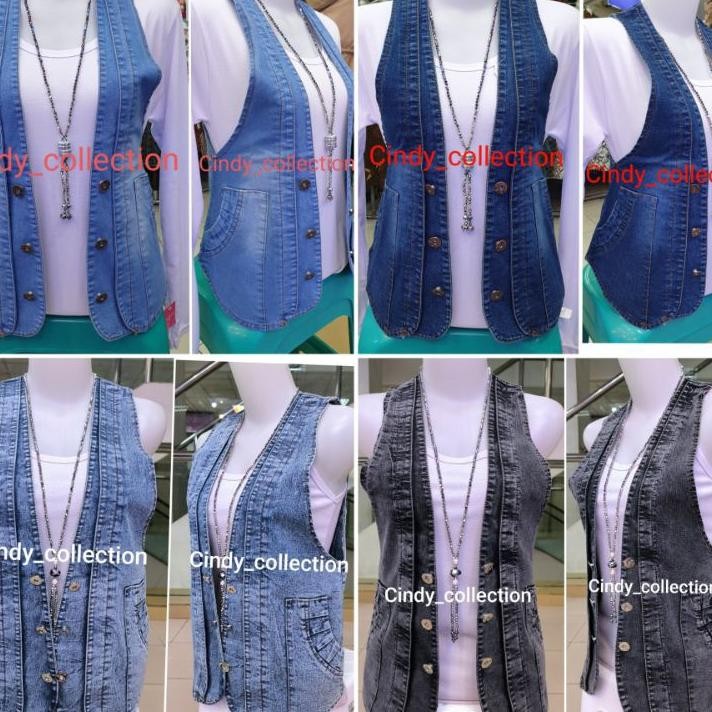 Jual Rompi Jean Wanita Rompi Wanita Jean Rompi Denim Vet Wanita Rompi ...