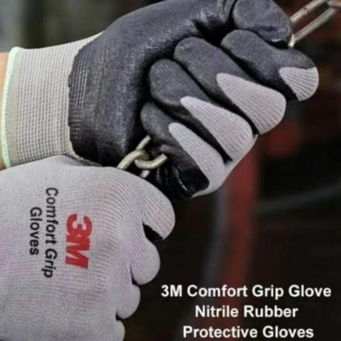 Jual Sarung Tangan 3M Comfort Grip / Safety Glove Karet Listrik Ori New ...