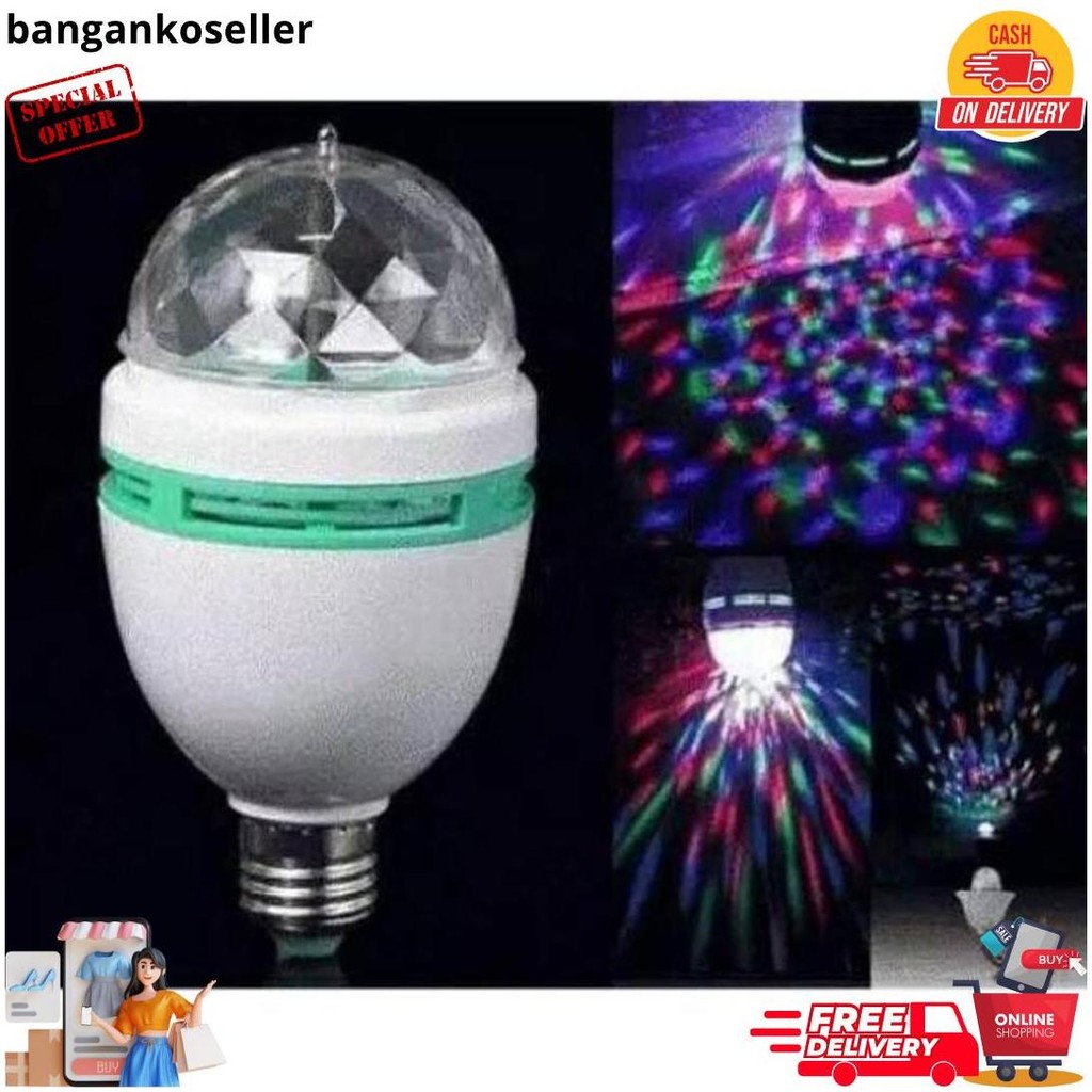 Jual Lampu Led Disco Full Colour Auto Rotate Rotating Lamp Lampu Dugem ...