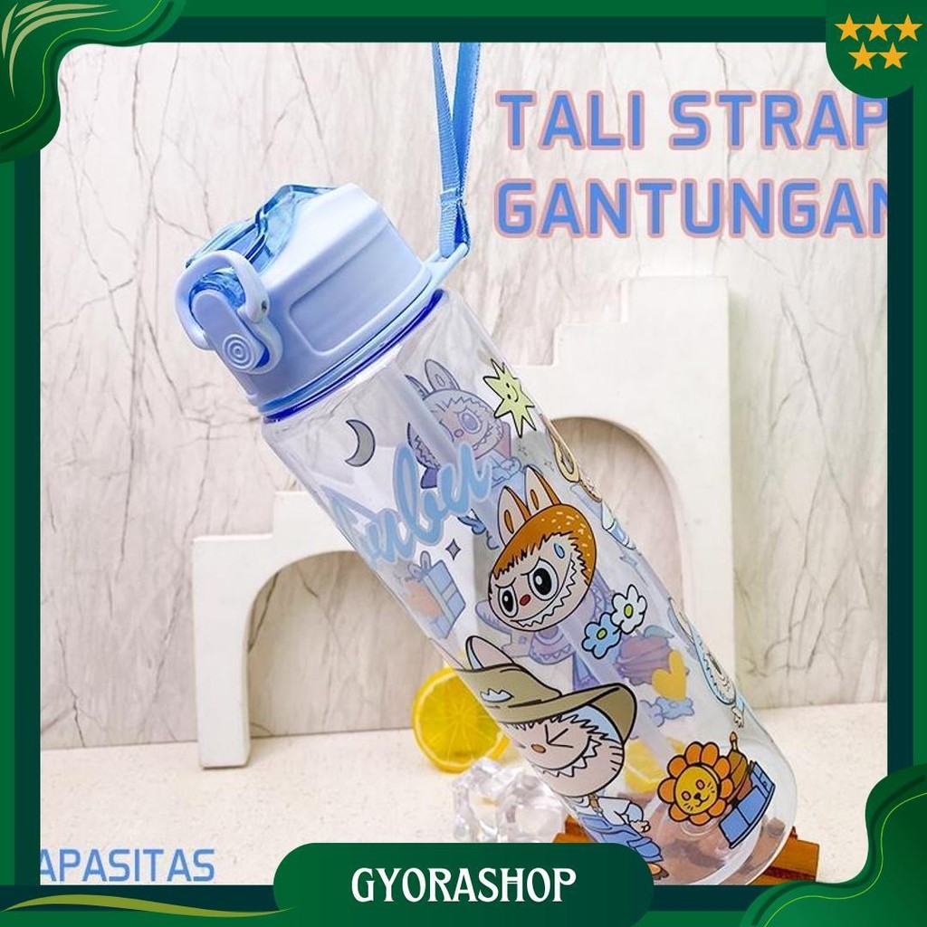 Jual Wng - Botol Minum Handle Bahan Plastik Labubu Kapasitas 900 Ml - Bottle Water Labubu Viral ...