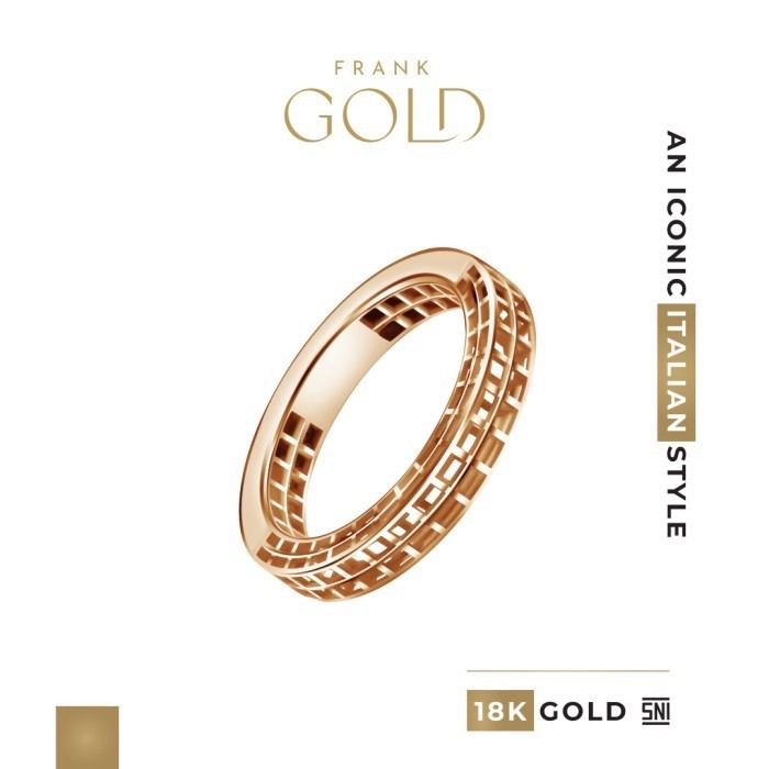 Jual Frank & co. Frank Gold Geometric Rose Ring model 4 / Cincin ...