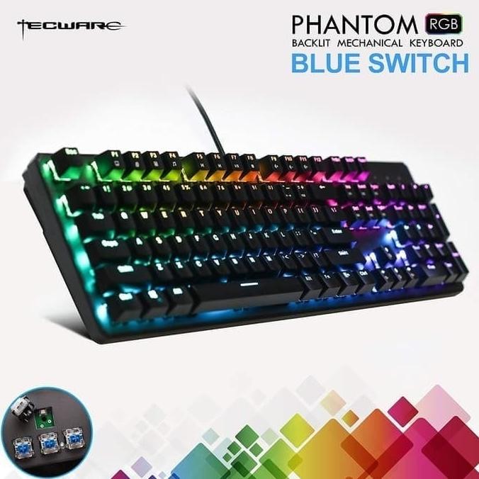 Jual Tecware Phantom 104 Rgb Mechanical Full Size Keyboard - Blue ...