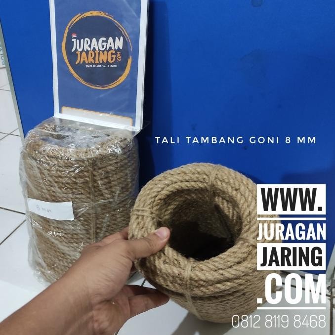 Jual Tali Tambang Goni Manila Jute Sisal Ukuran 8 Mm, Untuk Pengikat ...