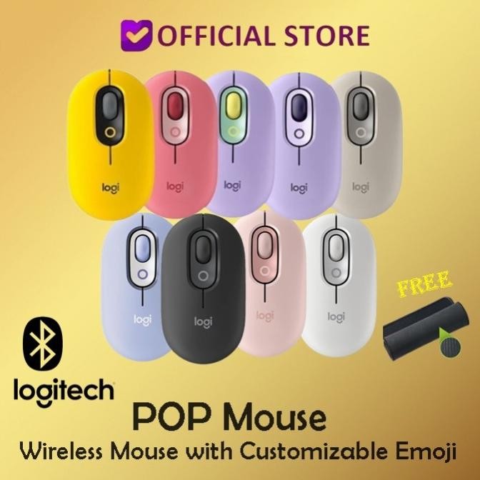 Jual Logitech Pop Mouse Wireless Bluetooth Mouse With Customizable ...