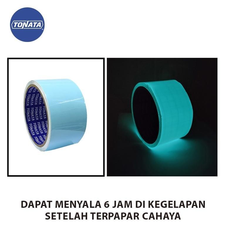 Jual Tonata Lakban Glow In The Dark Biru 5 cm x 5 Meter / Fosfor Tape ...