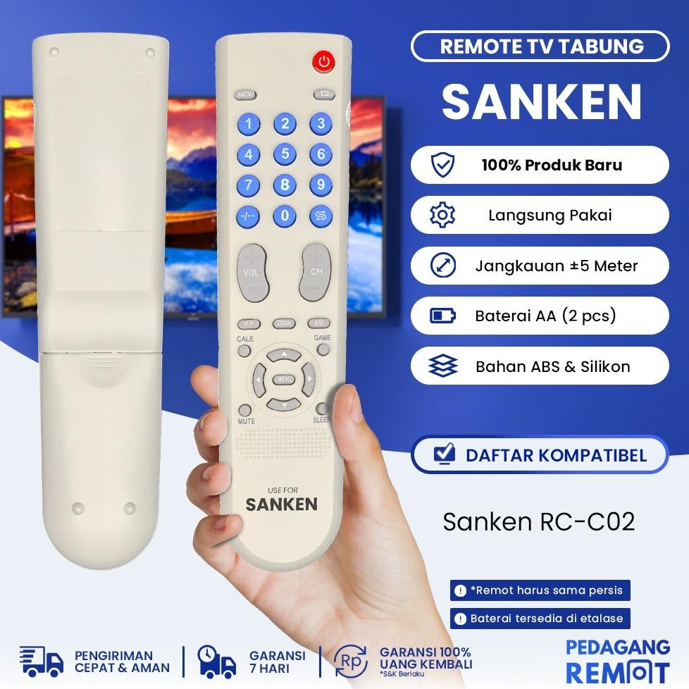 Jual Ufo-2025 Remot Remote Tv Sanken Tabung Rc-C02 | Shopee Indonesia