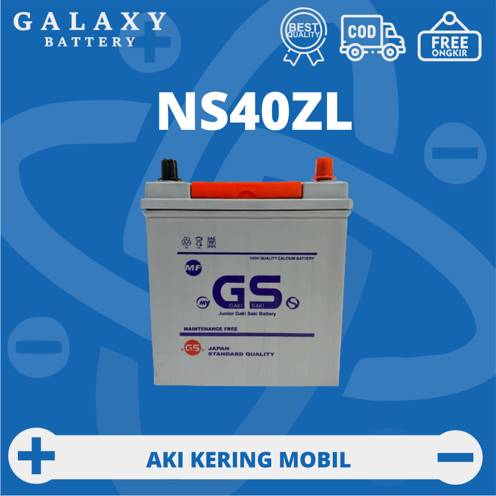 Jual Aki GS GAKI SAKI Mobil Suzuki Ertiga, Aerio MT, Baleno NS40ZL Aki Kering / MF | Shopee ...