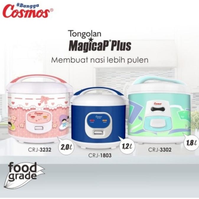 Jual Sale Rice Cooker Kecil Cosmos Crj 1803 1,2 Liter Magic Com Cosmos ...