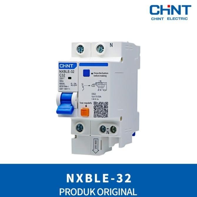 Jual RCBO + MCB CHINT NXBLE-32 KHUSUS 300MA - 1P+N 6 10 16 20 25 32 (A) 6KA ORIGINAL DAN ...