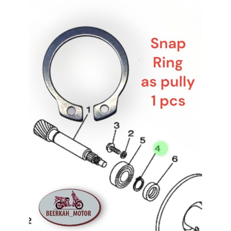 Jual Snap ring As pully Motor Mio Sporty smile Soul Nouvo Fino karbu ...