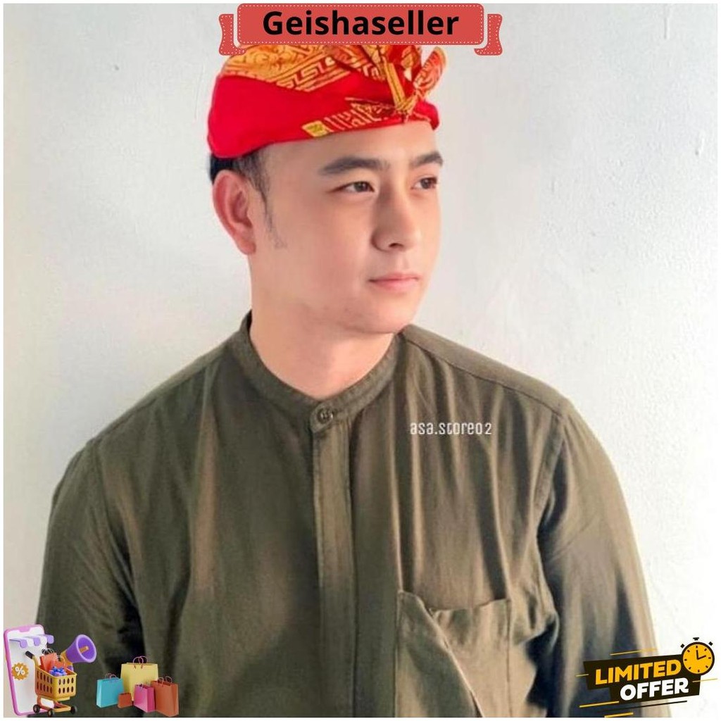 Jual Udeng Bali Tradisional Prada Topi Adat Khas Bali Ikat Kepala Khas ...