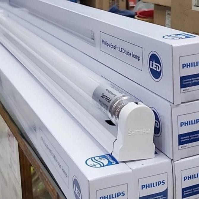 Jual HARGA DISC - Tl Philips Led Tube Ecofit T8 set 8W 16watt SET BATTEN ECOFIT KAP NEON ...
