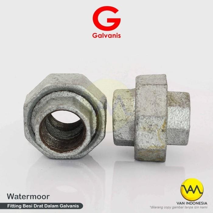 Jual Water Mur Galvanis 3 Inch Union Female Fitting Pipa Besi Original ...