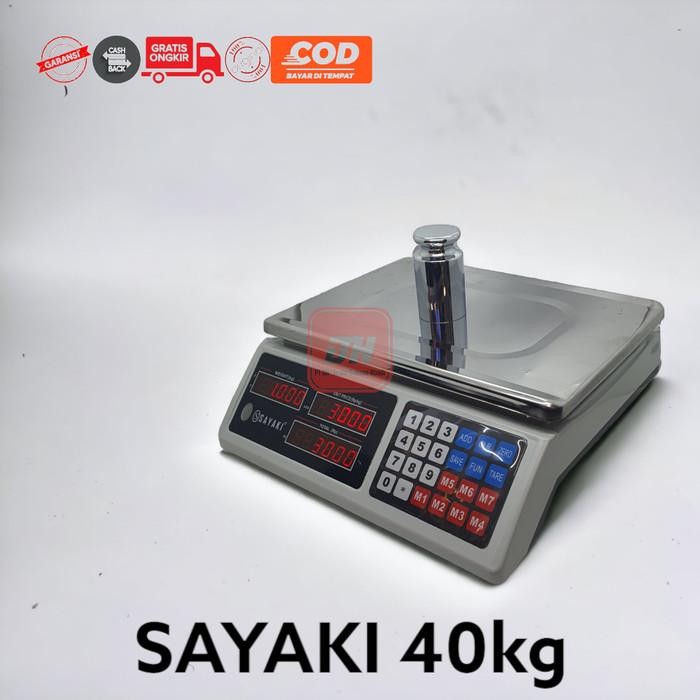 Jual Timbangan Sembako, Buah, Laundry, Sayaki / Sonic Kap 40Kg Original Dan Terpercaya | Shopee ...