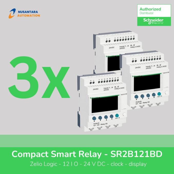 Jual Paket 3 Ea - Schneider Smart Relay Zelio Logic 12 I/O 24Vdc ...