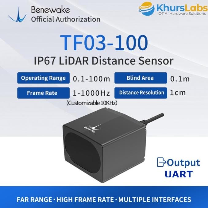 Jual Benewake - Tf03 Tof Single Point Ranging Solid State Lidar Sensor ...