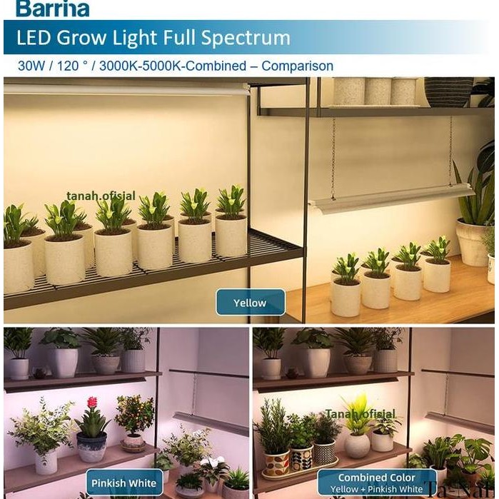 Jual Murah Barrina T5 Batten 30W 60Cm 3-Changeable Colour 120 Led Grow ...
