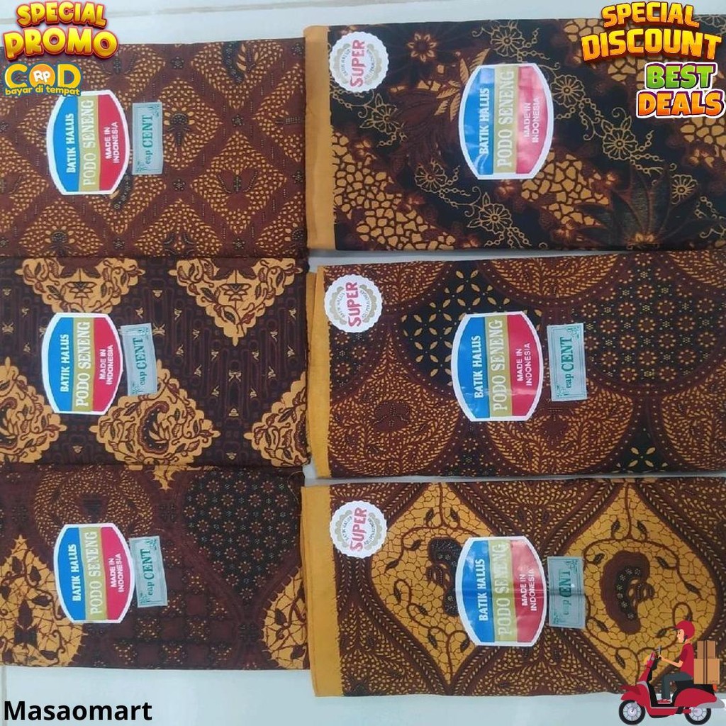 Jual Kain Batik Podo Seneng Podoseneng Jarik Batik Kain Batik Samping Sogan Best Seller | Shopee ...