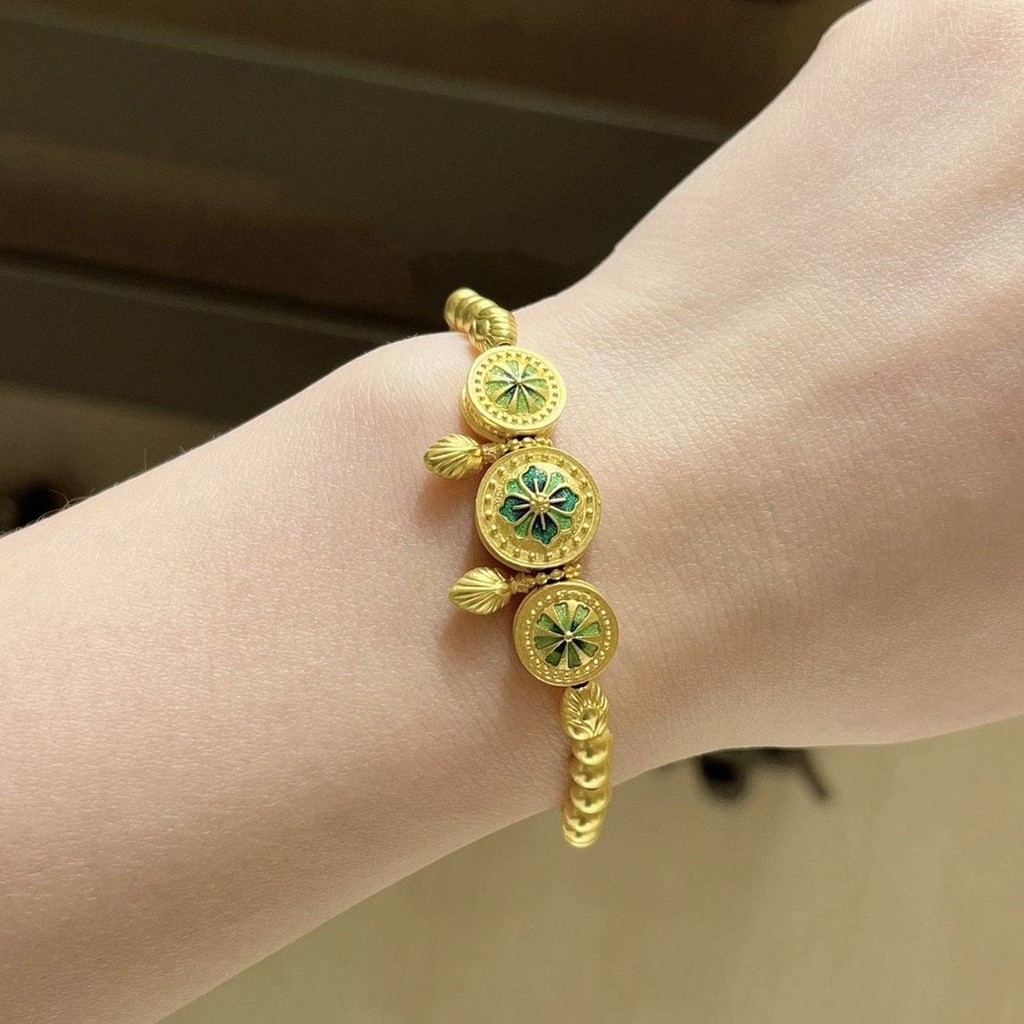 Jual Metode Kuno Gelang Bunga Gesang Warna Emas Sempurna | Shopee Indonesia