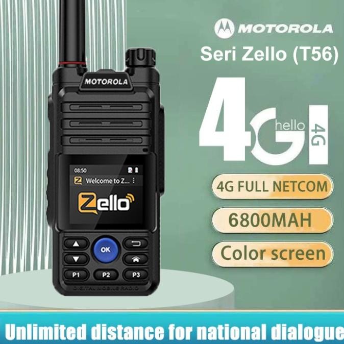 Jual NEW Motorola Zello Global Walkie-Talkie radio (T56) SIM card 4G ...