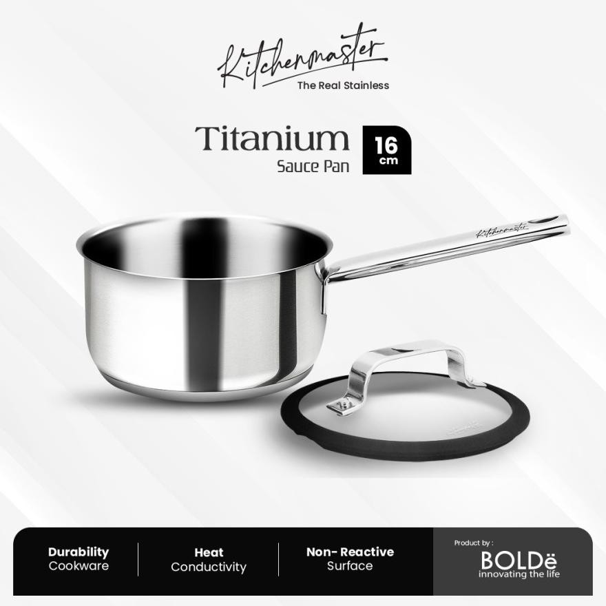 Jual Kitchen Master Cookware Sauce Pan 16 cm Stainless Steel / Panci ...