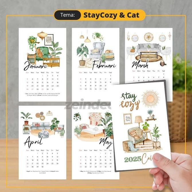 Jual tyS Kalender Meja 2025 Plus Easel atau Plus Stand Gantung Kalender ...