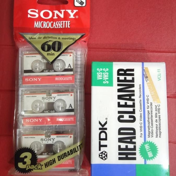 Jual SONY MC 60 MC60 HEAD CLEANER VHS-C S-VHS-C TDK VCL-11 pembersih ...