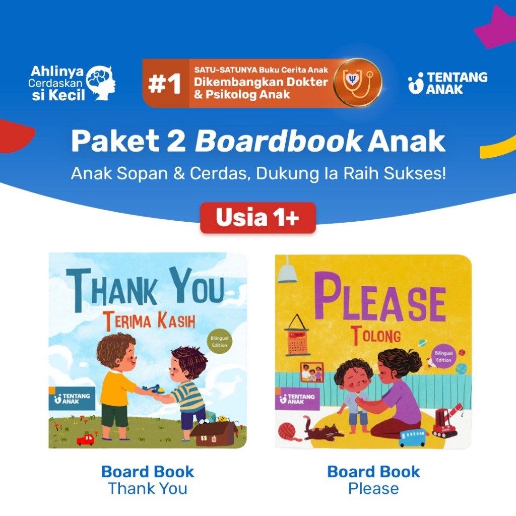 Jual Tentang Anak - Bundle 2 Bilingual Board Book Thank You dan Please ...